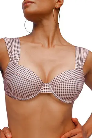 MARY MERCEDES Olivia Underwire Bikini Top - Gingham