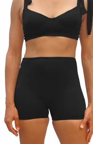 MARY MERCEDES Emma 3" Swim Shorts - Black