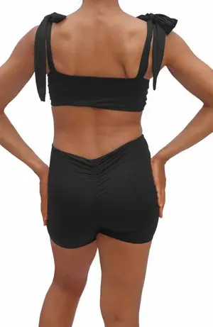 MARY MERCEDES Emma 3" Swim Shorts - Black