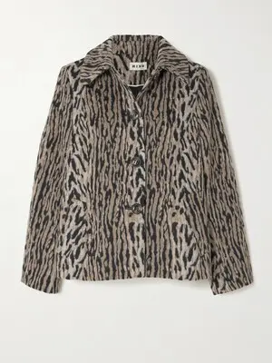 Rixo Leopard-print Felt Tommie Jacket - Animal Print