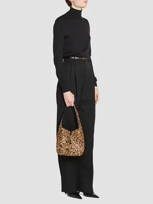 Saint Laurent Le 5 À 7 Supple Bag - Beige Black