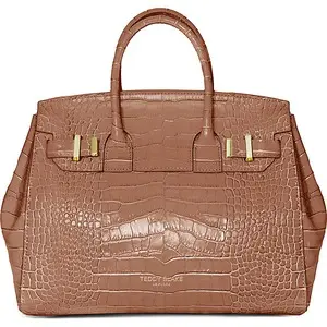 TEDDY BLAKE Gigi Croco 11 Handbag - Darkblush