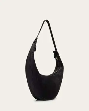 Khaite Augustina Suede Hobo Bag - Black