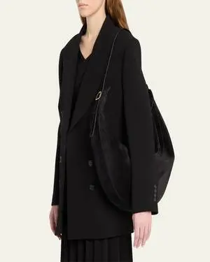 Khaite Augustina Suede Hobo Bag - Black