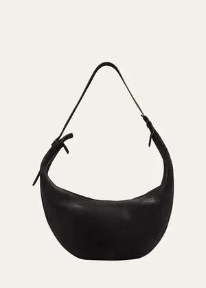 Khaite Augustina Suede Hobo Bag - Black