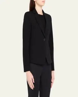 Akris Wool Jersey Tailored Blazer