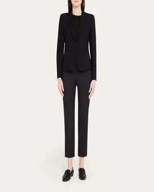 Akris Wool Jersey Tailored Blazer