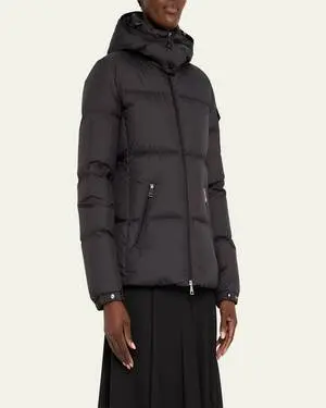 Moncler Fourmines Hooded Down Jacket - Black