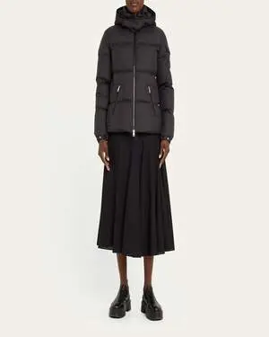 Moncler Fourmines Hooded Down Jacket - Black