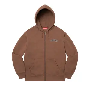 Supreme Doughboy Zip Up Hooded Sweatshirt - Brown