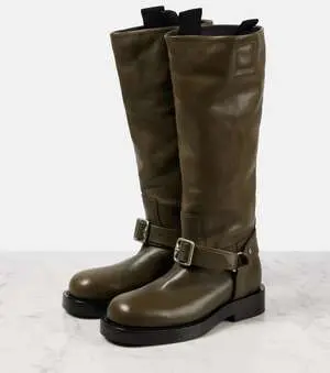 Burberry Leather Knee-high Boots - Green