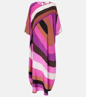Emilio Pucci Iride Silk Crepe De Chine Kaftan - Multicoloured