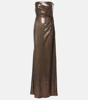 Alex Perry Sequined Gathered Gown