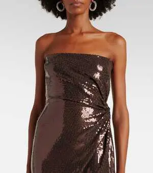 Alex Perry Sequined Gathered Gown