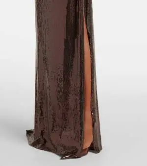 Alex Perry Sequined Gathered Gown