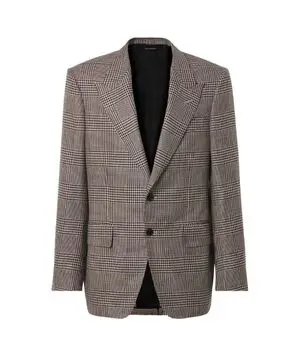 TOM FORD Shelton Houndstooth Wool-blend Blazer