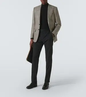 TOM FORD Shelton Houndstooth Wool-blend Blazer
