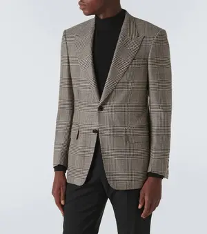 TOM FORD Shelton Houndstooth Wool-blend Blazer