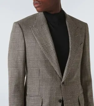 TOM FORD Shelton Houndstooth Wool-blend Blazer