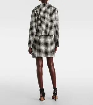 Rixo Houndstooth Cropped Jacket
