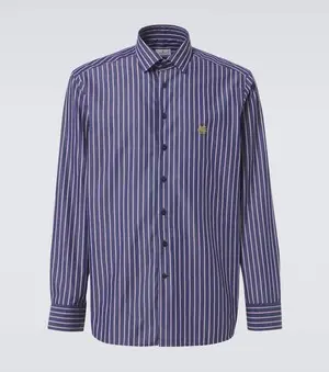 Etro Striped Cotton Shirt - Blue