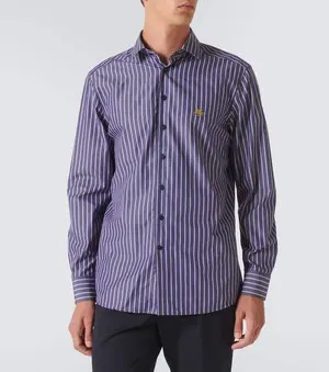 Etro Striped Cotton Shirt - Blue