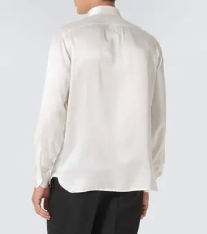 Rubinacci Silk Satin Tuxedo Shirt