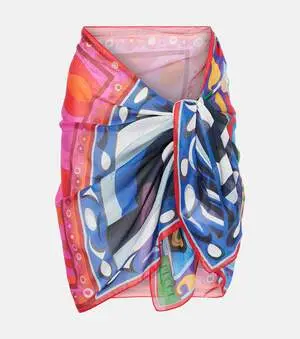 Emilio Pucci Patchwork Printed Cotton Beach Cover-up
