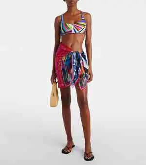 Emilio Pucci Patchwork Printed Cotton Beach Cover-up