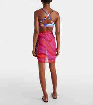 Emilio Pucci Patchwork Printed Cotton Beach Cover-up