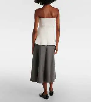 THE FRANKIE SHOP Agathe Knitted Peplum Top