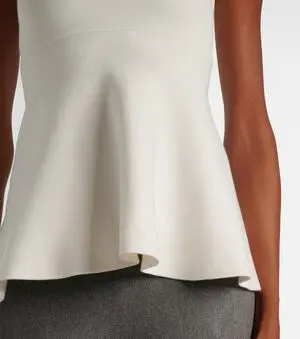 THE FRANKIE SHOP Agathe Knitted Peplum Top