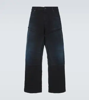 Balenciaga Double Knee Wide-leg Jeans - Blue