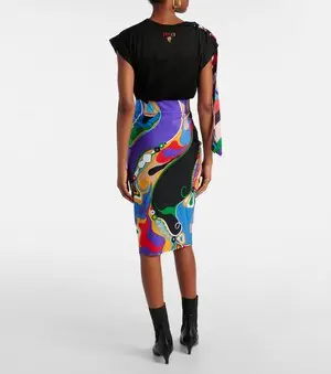 Emilio Pucci Orchidee Pencil Skirt