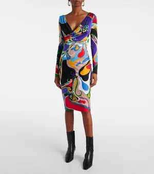 Emilio Pucci Orchidee Pencil Skirt