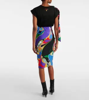 Emilio Pucci Orchidee Pencil Skirt