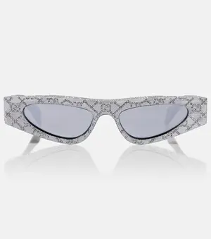 Gucci Gg Cat-eye Sunglasses - Silver