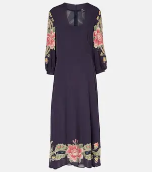 Etro Floral Print Maxi Dress