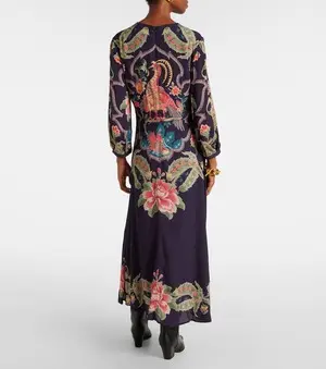 Etro Floral Print Maxi Dress