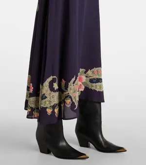 Etro Floral Print Maxi Dress