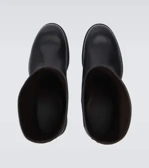 THE ROW Nobilis Leather Ankle Boots