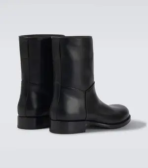 THE ROW Nobilis Leather Ankle Boots