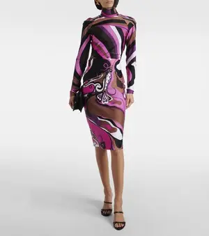 Emilio Pucci Orchidee Pencil Skirt