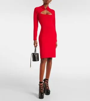 VIVIENNE WESTWOOD Knitted Wool Midi Dress - Red