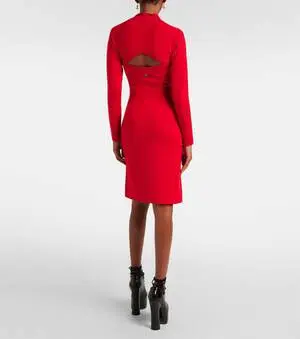 VIVIENNE WESTWOOD Knitted Wool Midi Dress - Red