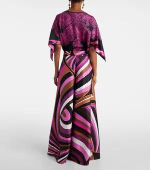 Emilio Pucci Iride Printed Silk Twill Palazzo Pants - Pink