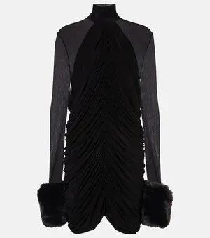 Magda Butrym Ruched Minidress - Black