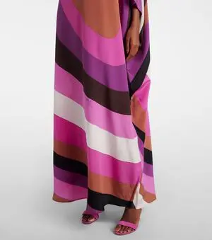 Emilio Pucci Iride Silk Crepe De Chine Kaftan