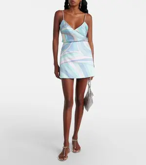 Emilio Pucci Iride Printed Silk Twill Wrap Skirt