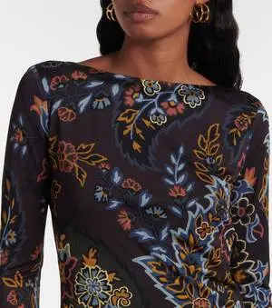 Etro Floral Maxi Dress - Black